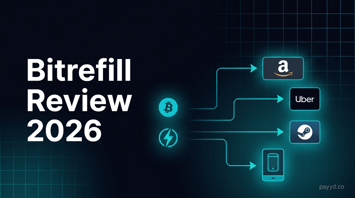 Bitrefill Review 2026: Buy Gift Cards & Top Up with Crypto | Payyd